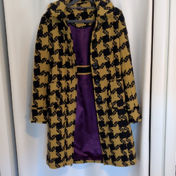 Boden | Jackets & Coats | Boden Houndstooth Wool Coat | Poshmark